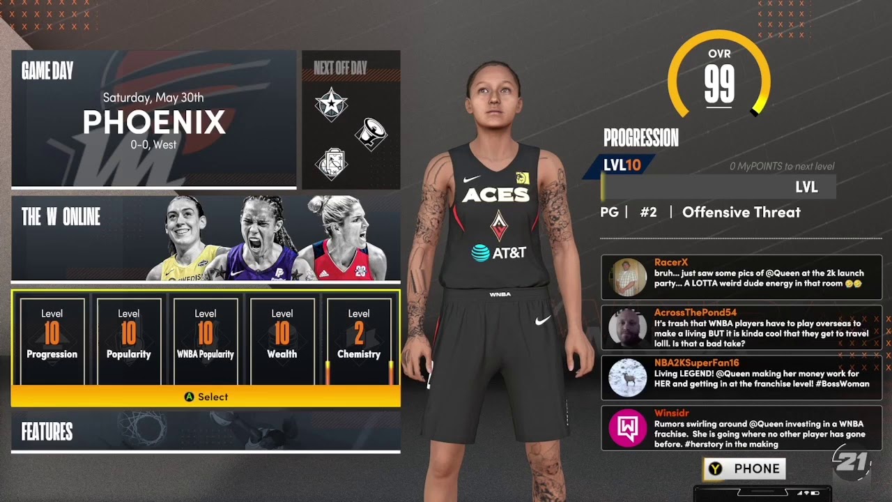 How to make your player 99 overall (WNBA) in 4 minutes next gen. - YouTube