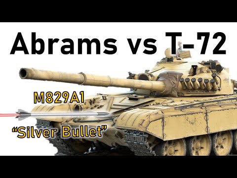 Abrams SILVER BULLET vs Iraqi T-72 | M829A1 Depleted Uranium APFSDS ...