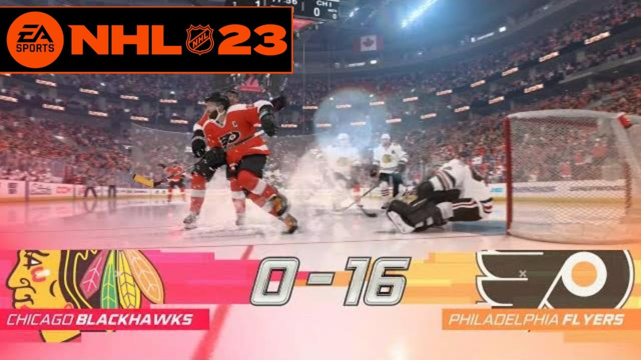 NHL 23 Full Season Playthrough - Game 45 - Blackhawks vs Flyers - YouTube