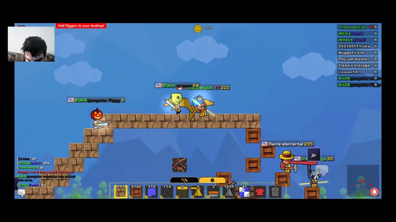 diggerz.io playing with (blade) - YouTube