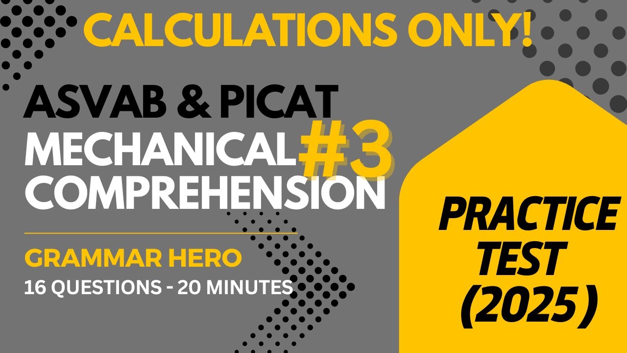 Mechanical Comprehension Practice Test 3 for the ASVAB & PiCAT ...