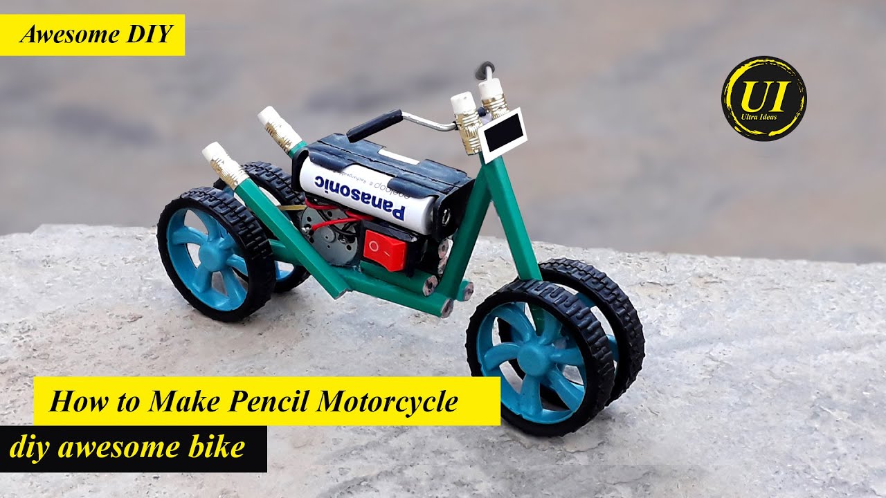 How to Make Motorcycle with Pencil diy - Ultra Ideas - YouTube