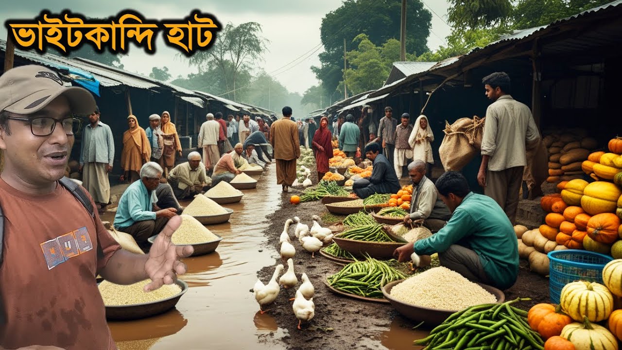 সের মেপে চাল বিক্রি এখনও এই গ্রামীণ হাটে দেখা যায়। Weekly haat in ...