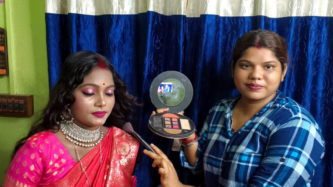 ASMR|| Indian Wedding Reception Party Makeup Doing My Sweet Cousin ...