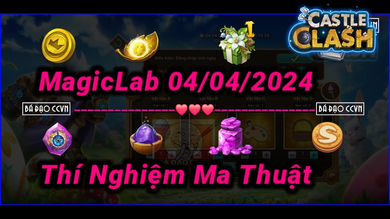 Castle Clash Magic Lab All Code 04 Apr 2024 - Thí Nghiệm Ma Thuật Mới ...