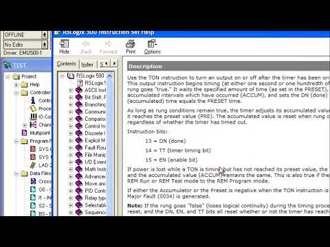 Programación PLC con RsLogix500 desde CERO (38 de 77) Instrucciones TON ...