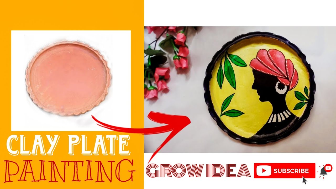Clay plate painting || মাটির থালায় চিত্র ||painting - YouTube