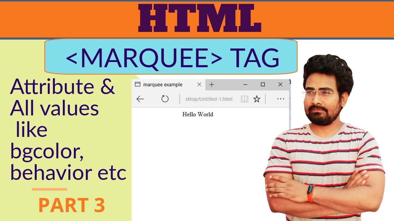 HTML Marquee Tag And Their Attributes Html Basic Part 3 YouTube HTML Marquee Tag And Their Attributes Html Basic Part 3 YouTube