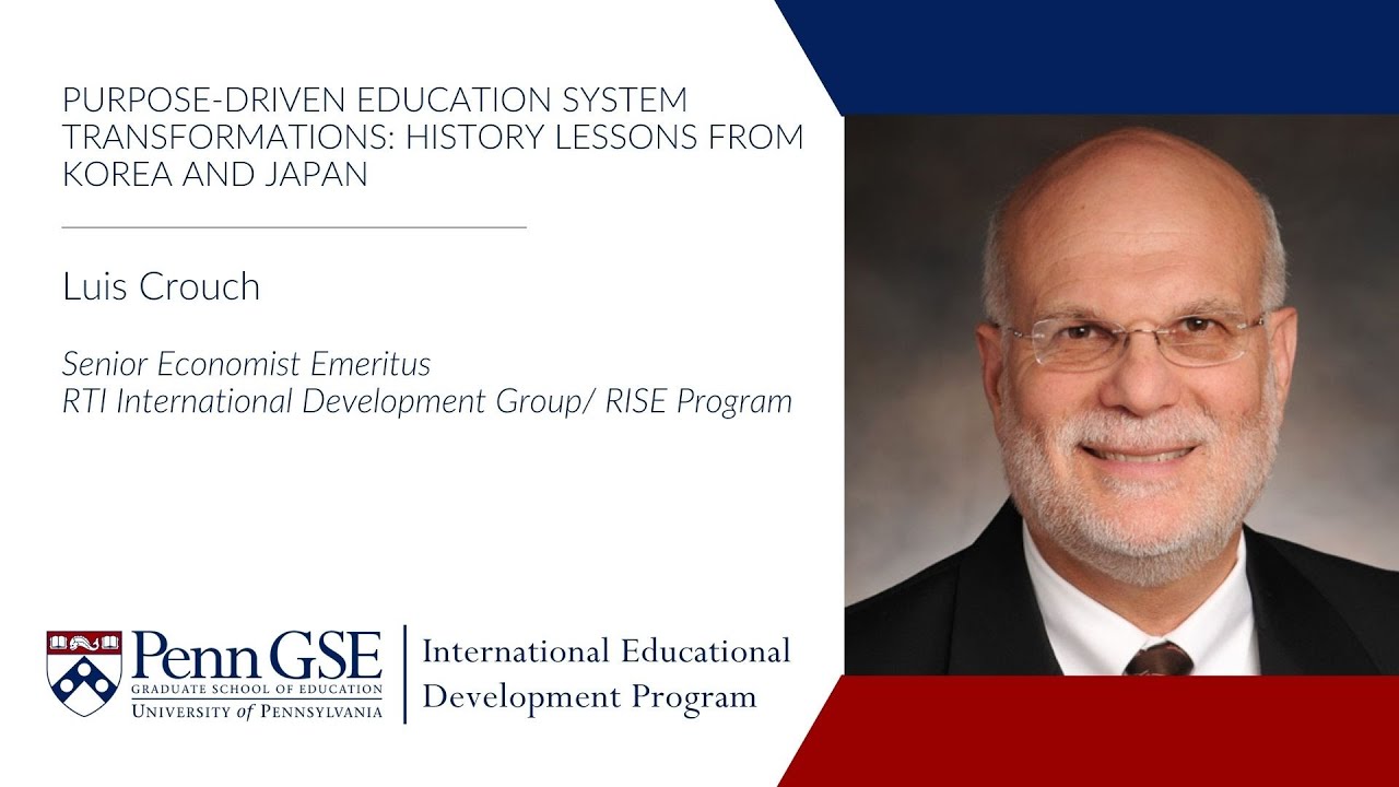 IEDP Guest Speaker Series: Dr.Luis Crouch - YouTube