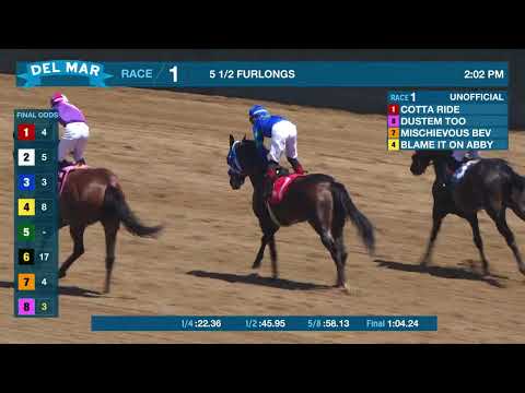 Cotta Ride wins race 1 at Del Mar 8/23/26
