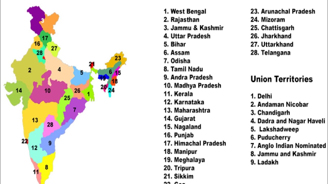INDIAN 28 STATES & CAPITALS & 8 U.T & CAPITALS LATEST 2022 UPDATED ...