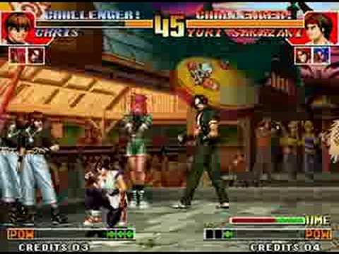 KOF97 Bug Yuri vs Orochi Chris reset - YouTube