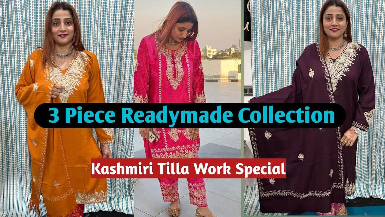 11/12/24 🥻Order#9896866744 Woolen Readymate tilla work Suits with ...