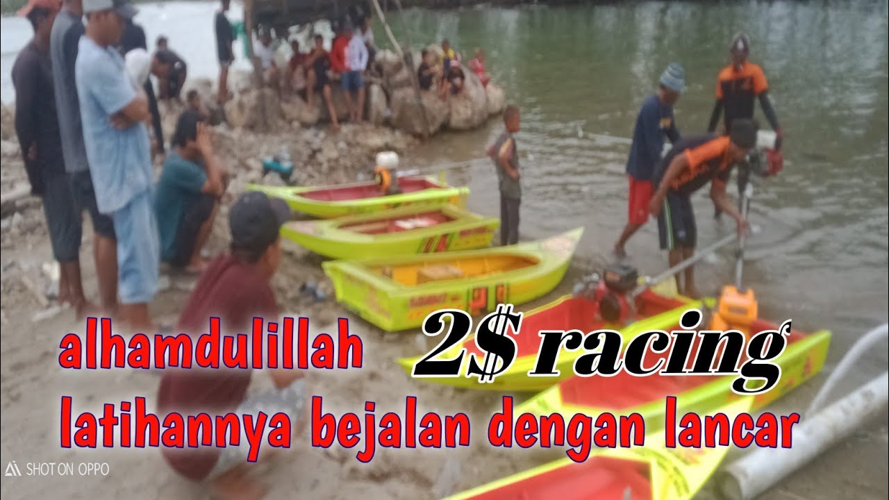 latihan balap perahu katinting - YouTube
