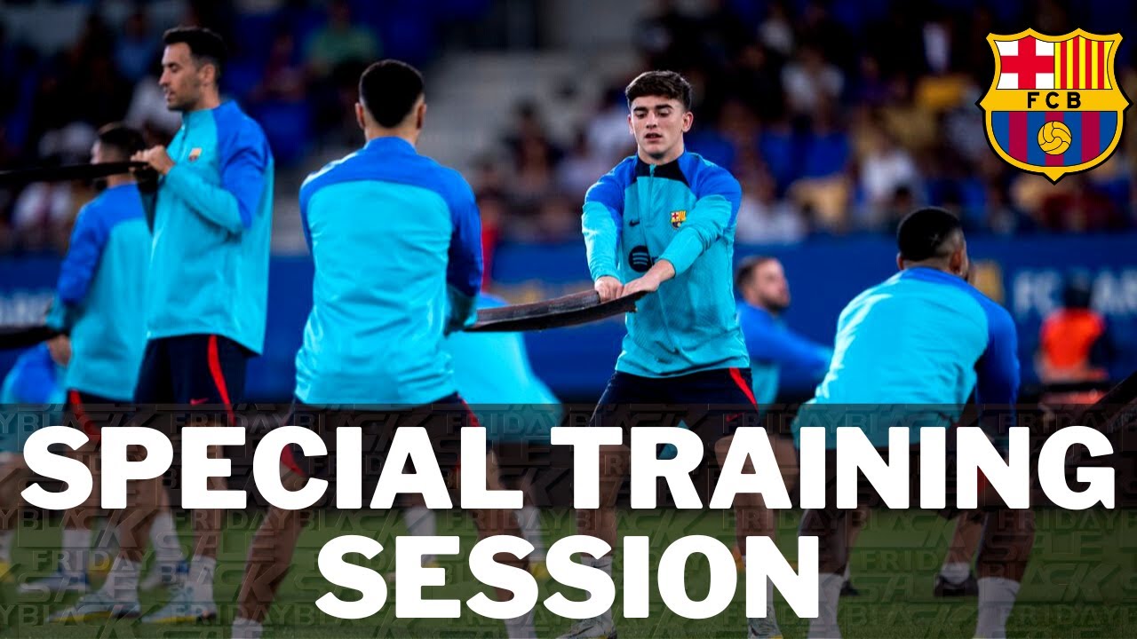 Barcelona Training Session to celebrate Young Kids - YouTube