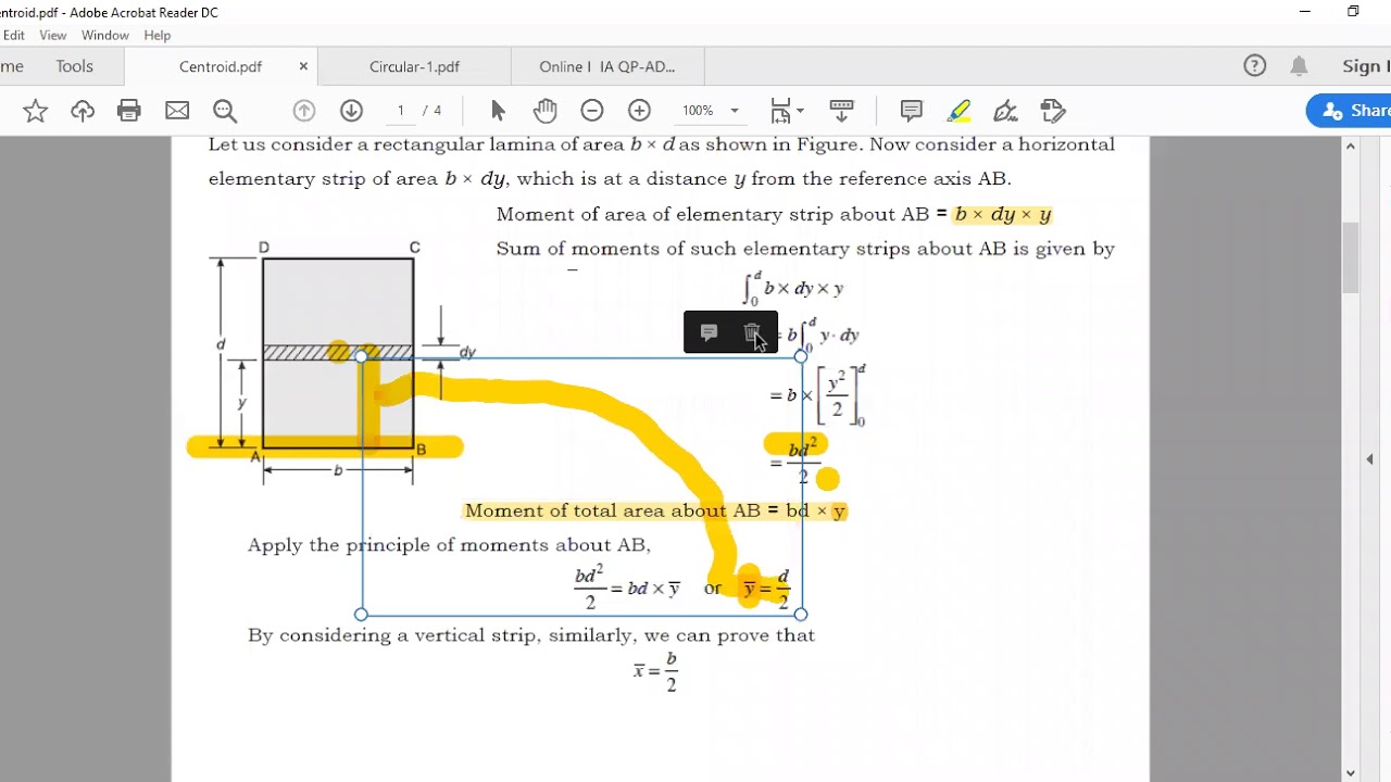 Module 4- CG of Rectangle & Triangle by Prof Girish S H - YouTube