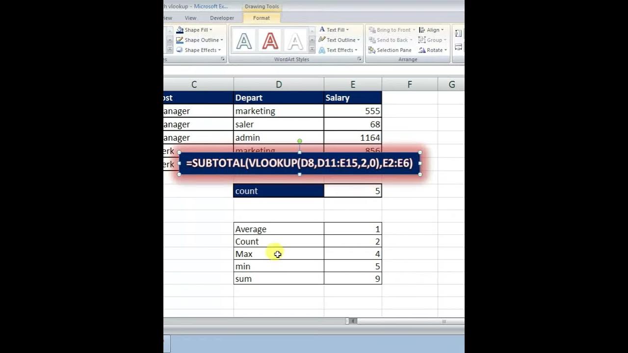 subtotal with vlookup | subtotal in excel hindi | subtotal vlookup excel | computer solution ...