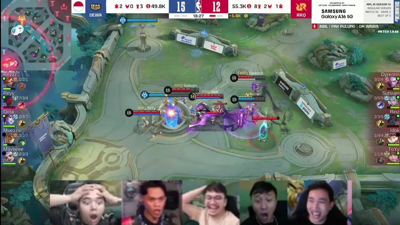 TELEPORT CHIP IDOK MEMBAWA KEMENANGAN RRQ HOSHI!!! REACTION STREAMER ...