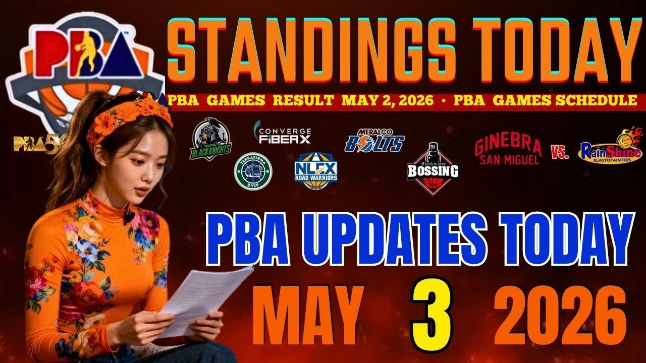 PBA STANDINGS TODAY MAY 3, 2026 | latest games results | PBA games ...