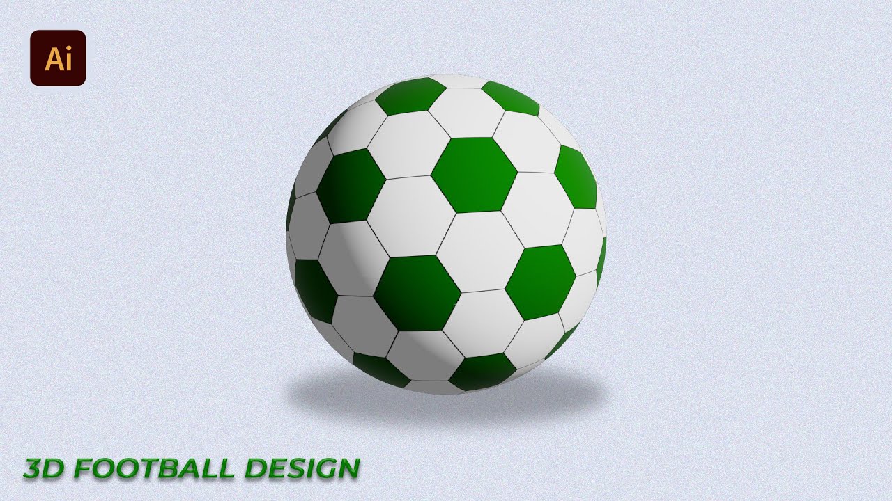 Realistic 3D Football Design in Illustrator | Waseem Graphics - YouTube