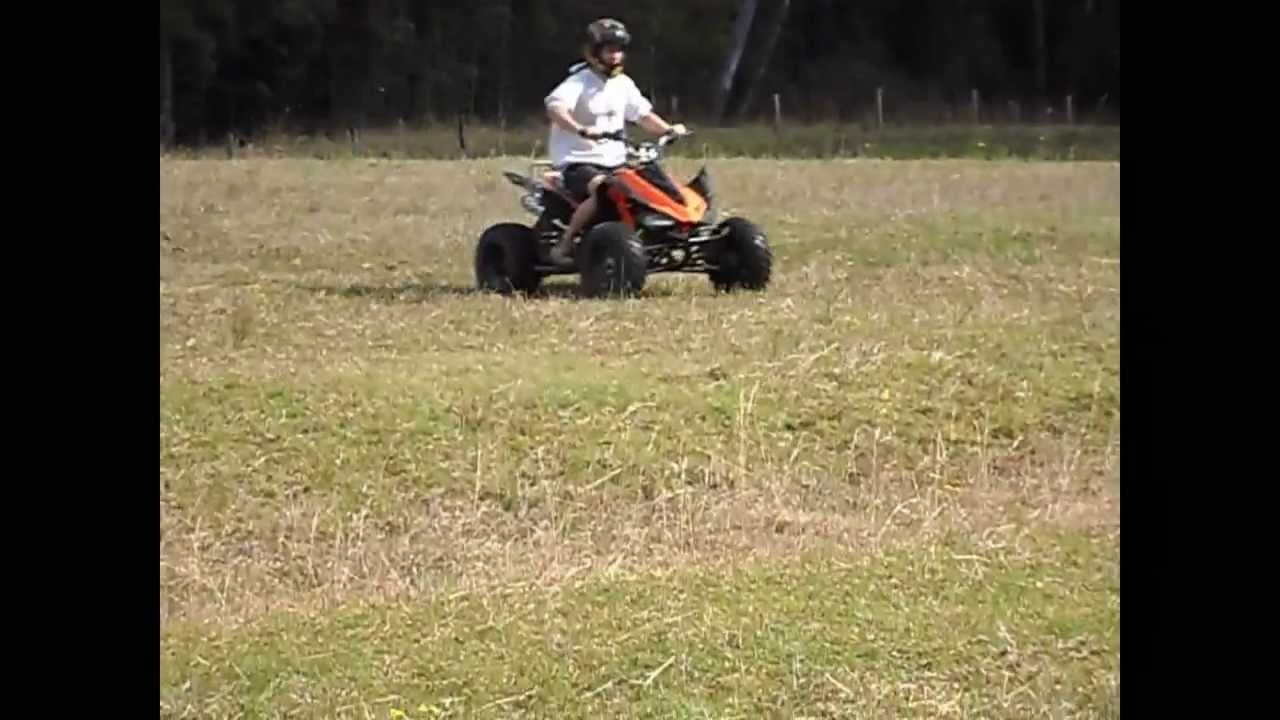 Atomik Feral atv quad 250 1st ride - YouTube