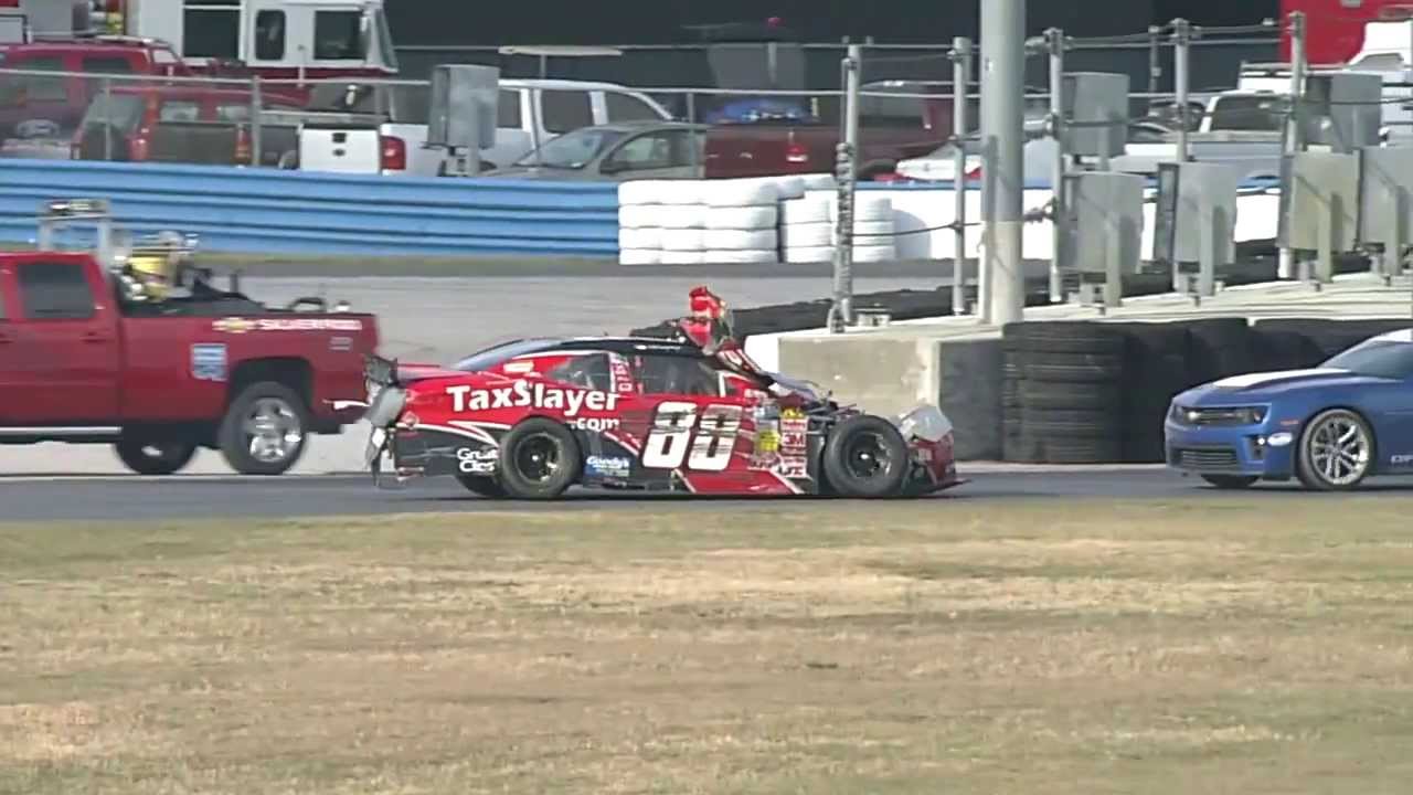 Epic crush at race NASCAR | 2013 Drive4COPD | Nationwide - YouTube