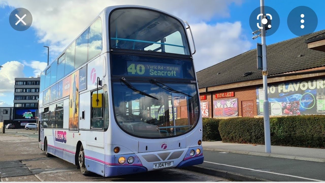🚍*before the loud fan* First Leeds 32436 YJ04 FYF Volvo B7 - YouTube