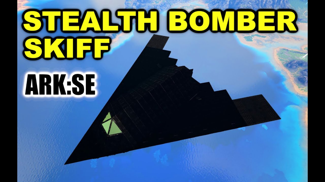 Ark:SE - Stealth Bomber Plane on a Skiff - YouTube