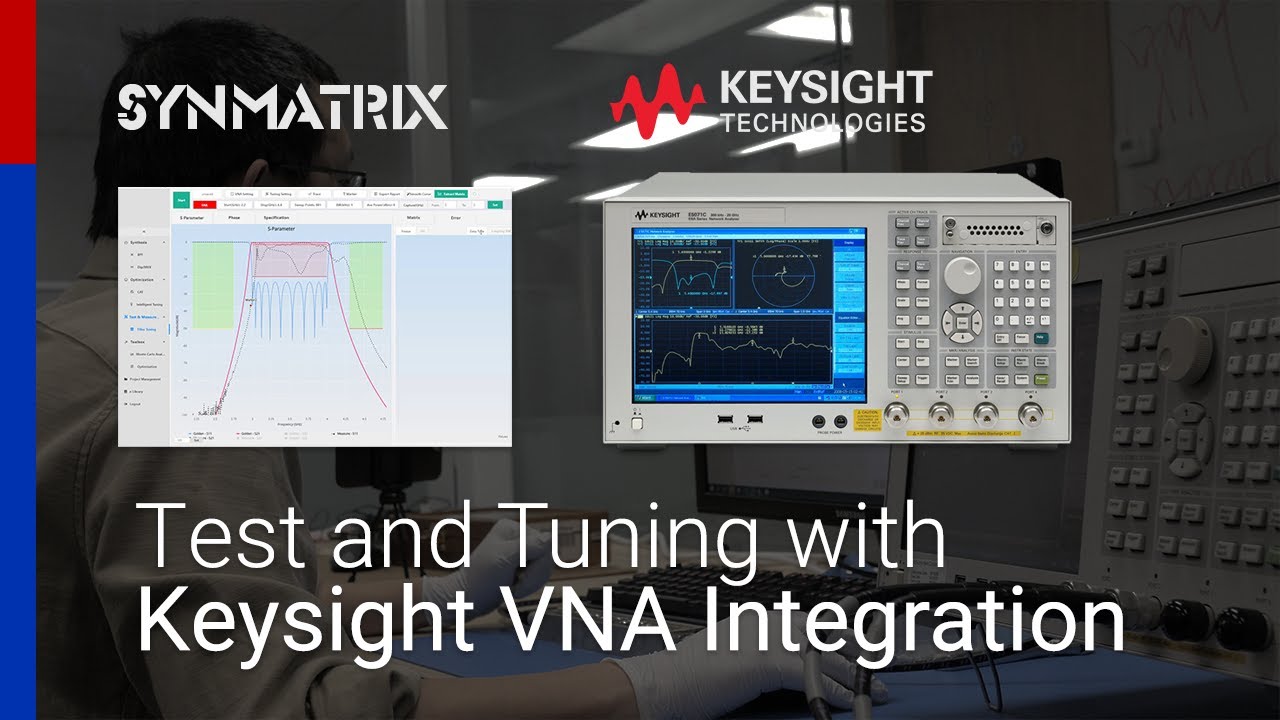 Tuning a Bandpass Filter in Real-time using a Keysight VNA - YouTube