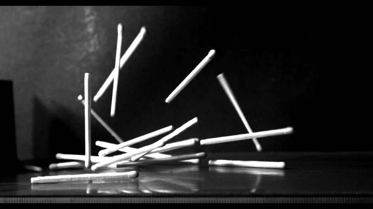 Falling matches in slow motion - YouTube