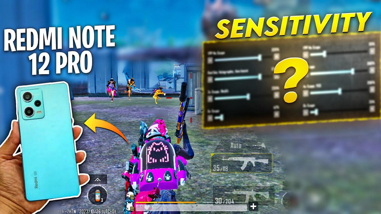 Redmi Note 12 Pro Pubg Sensitivity 2023 🔥 | 4 Finger Full Gyroscope ...