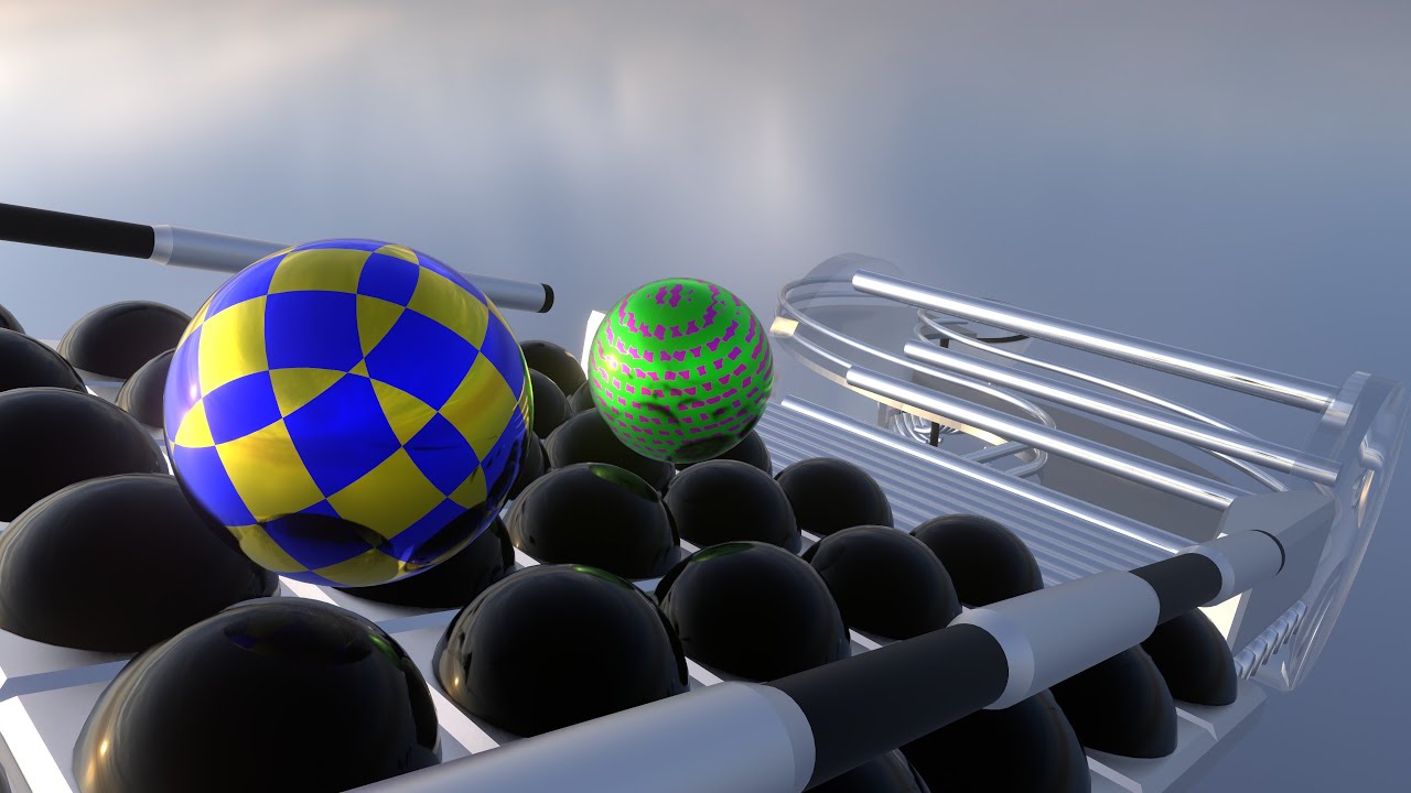 3D Blender Marble run animation Which ball can win the race? - YouTube