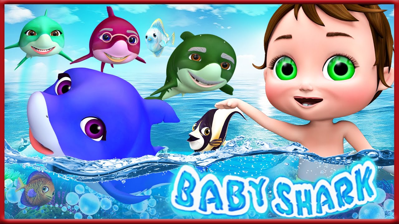 Песня маленькой акулы & детские стишки | bmbm мультфильм - дошкольник ...