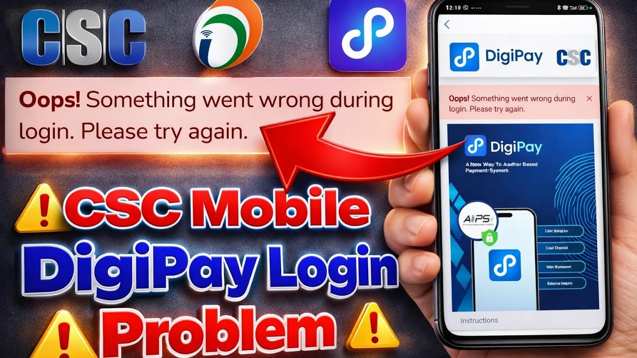 CSC Digipay Login Problem, Digipay Mobile App Login, DigiPay Mobile App ...