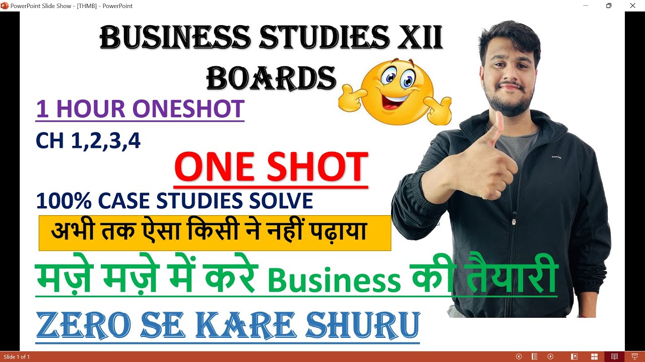 ONE SHOT BUSINESS STUDIES CLASS XII 1 घंटे में 4 Chapter - YouTube