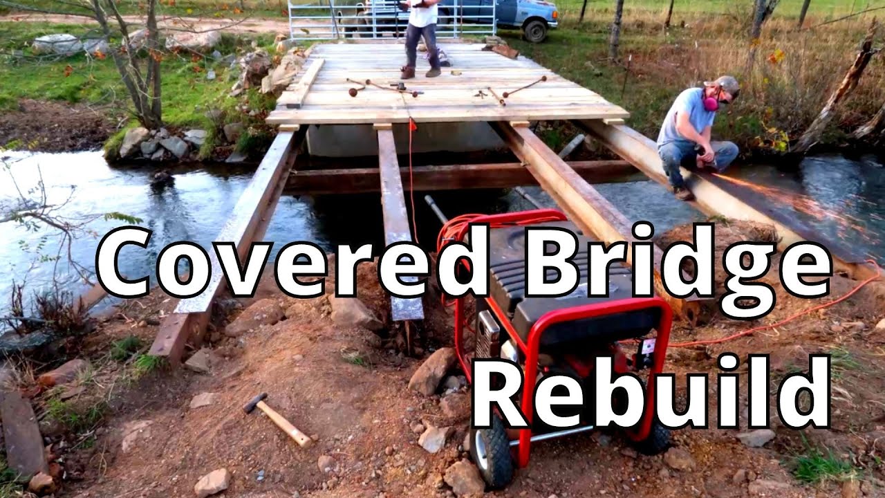 The Covered Bridge Rebuild - Final I-beam Prep & Paint - YouTube