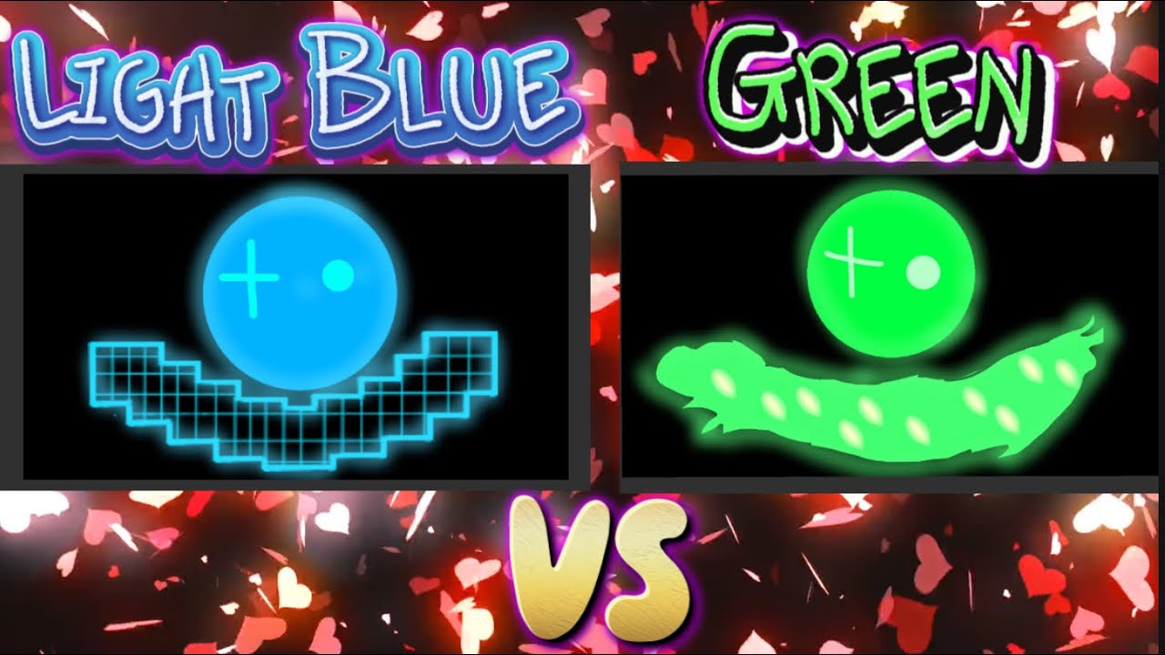 Light blue vs green - YouTube