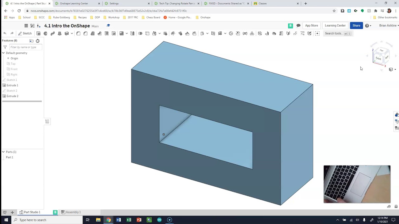 OnShape - 4.1 OnShape Lesson 1 - YouTube