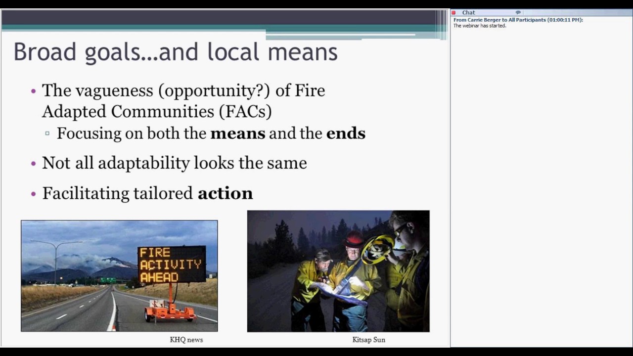 Creating fire adapted communities An interactional approach - YouTube