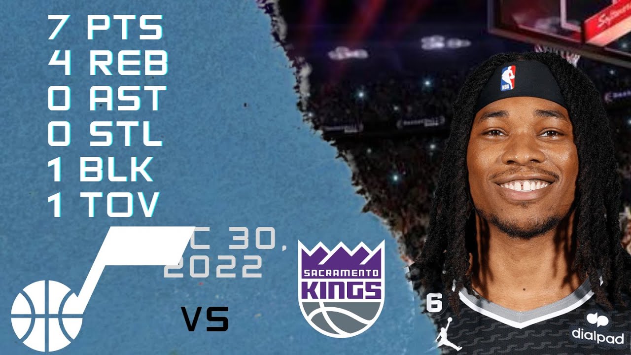 Richaun Holmes NBA Player Highlights 30-12-2022 KINGS vs JAZZ REGULAR ...
