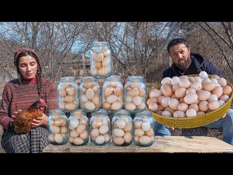 Köyde Kış Temini - Yumurtaların uzun süreli depolanması! Aile Çiftlik Hayatı