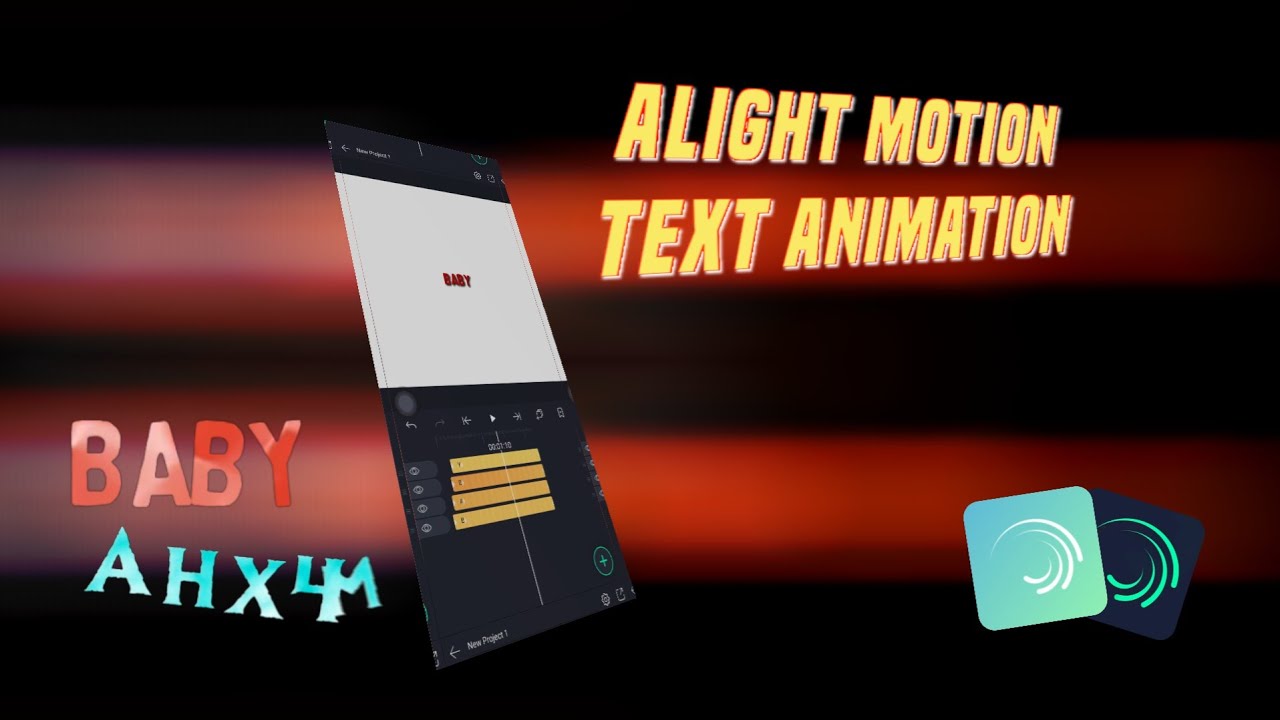 Text animation | Alight Motion text animation tutorial for bigginers ...