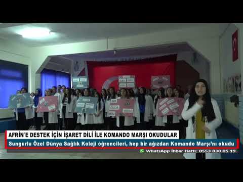 AFRİN´E DESTEK İÇİN İŞARET DİLİ İLE KOMANDO MARŞI OKUDULAR