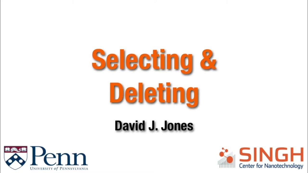 05 Selecting & Deleting Objects LayoutEditor Training - YouTube