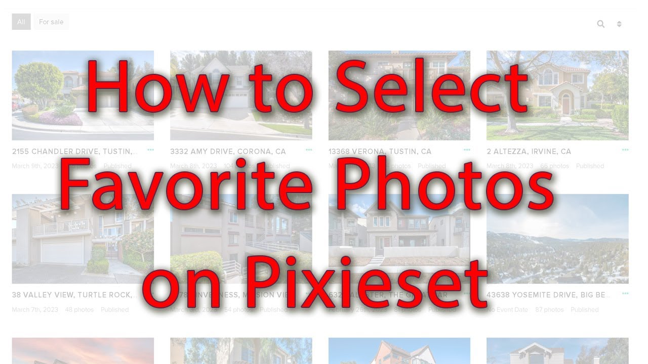 How to Select favorites in Pixieset - YouTube