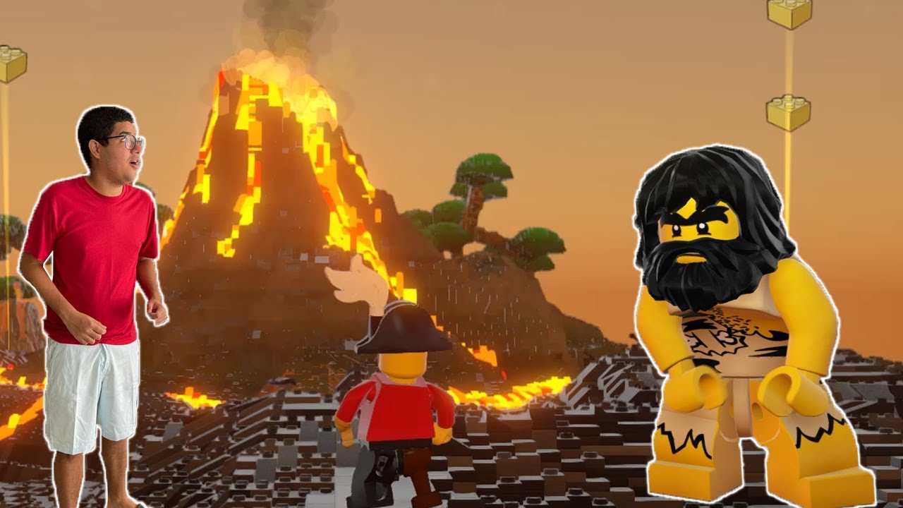 ENTREI EM UM MUNDO DE LEGO CHEIO DE LAVA!!! (LEGO WORLDS) - YouTube