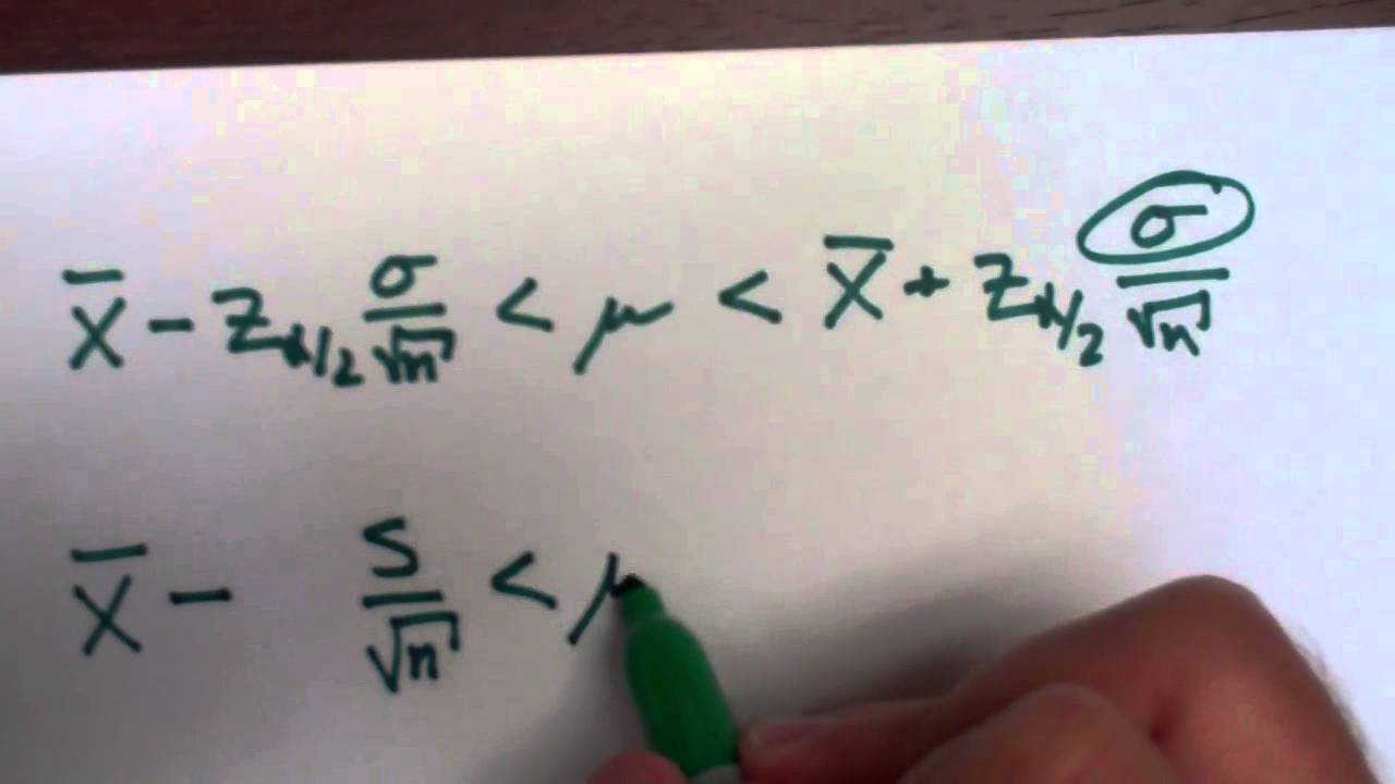 Confidence Interval on Mean, Variance Unknown (T Distribution) - YouTube