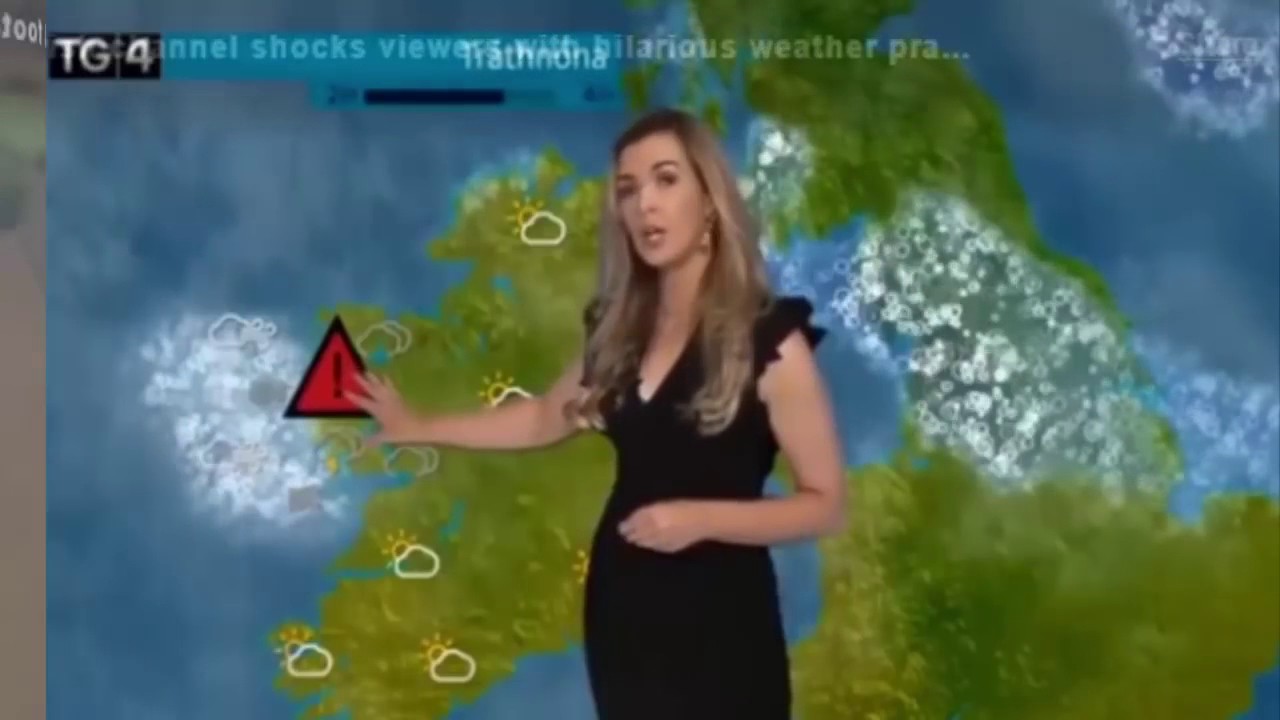 Irish Weather Girl Struck By LIGHTNING On Live TV - YouTube