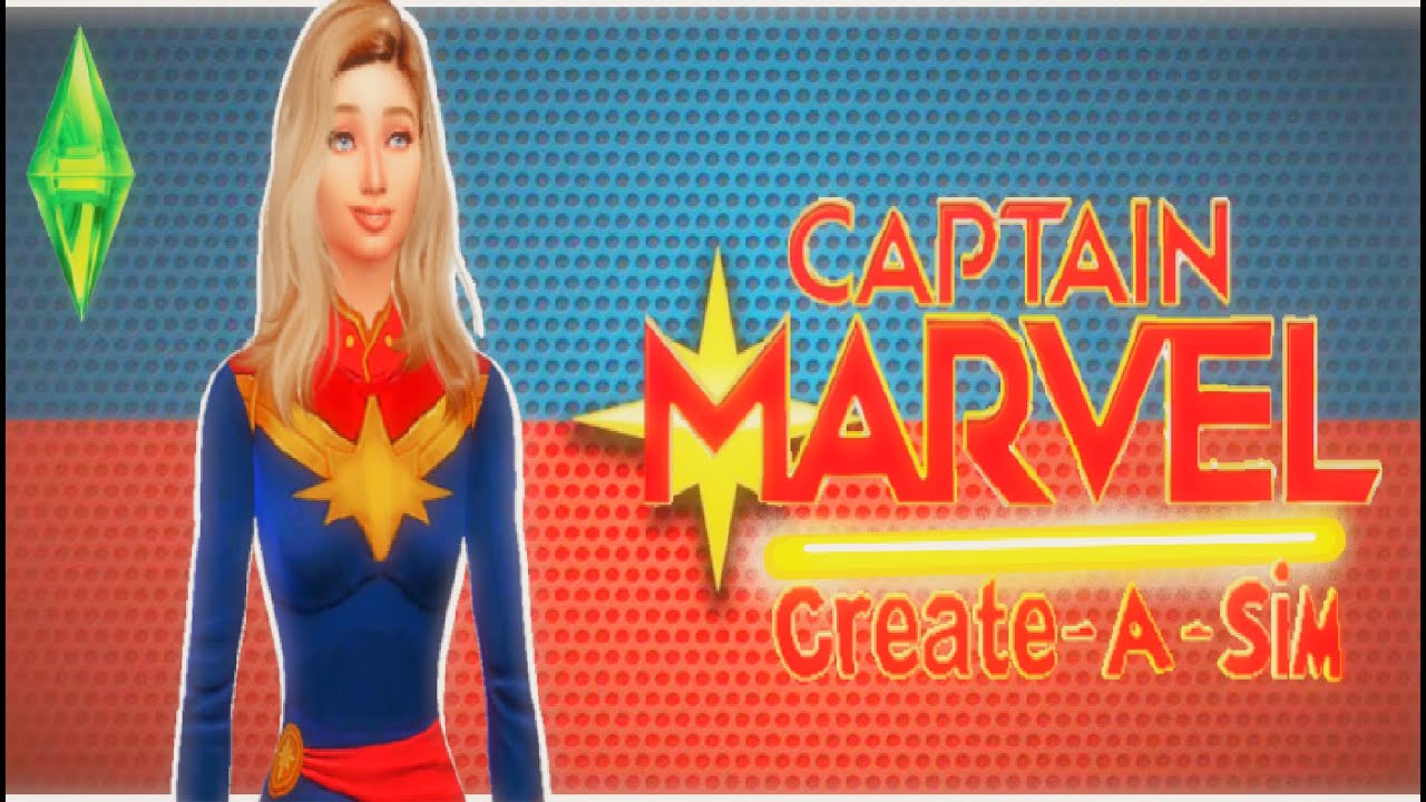 Captain Marvel : Create a sim{sims 4} - YouTube