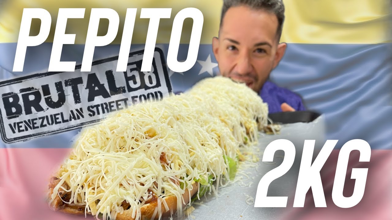 RETO DE COMIDA VENEZOLANO: ME COMO UN PEPITO GIGANTE - YouTube